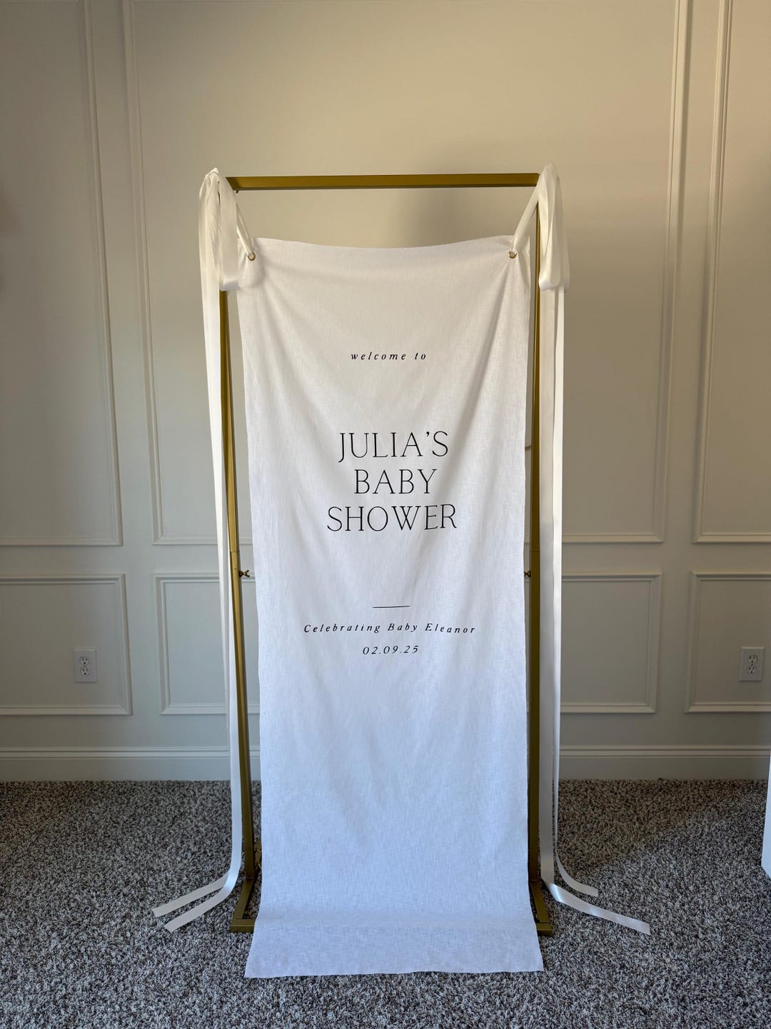 Personalized Linen Welcome Sign: Wedding, Shower, or Entry - Etsy