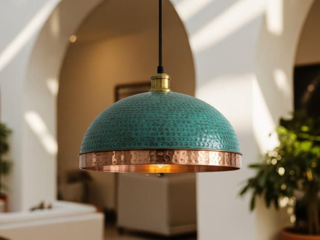 Handmade Moroccan Copper Pendant Light: Perforated Lighting - Etsy