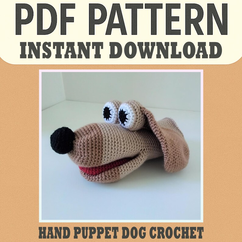 Dog Hand Puppet Crochet Pattern PDF – Fun Amigurumi Glove Toy for Kids ...