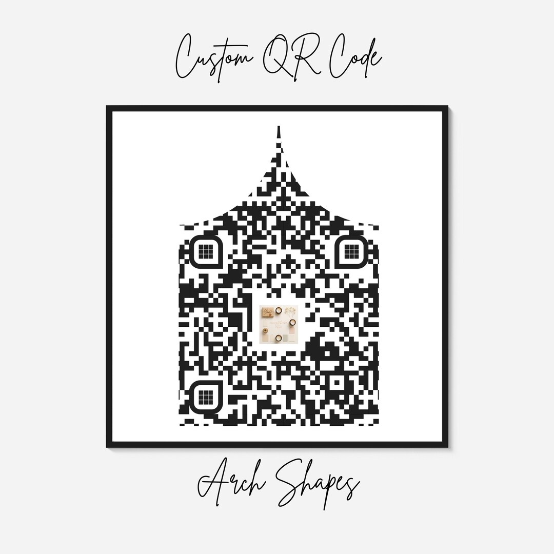 QR Code | Personalized Custom Arch-shaped | SAME DAY Delivery - Etsy