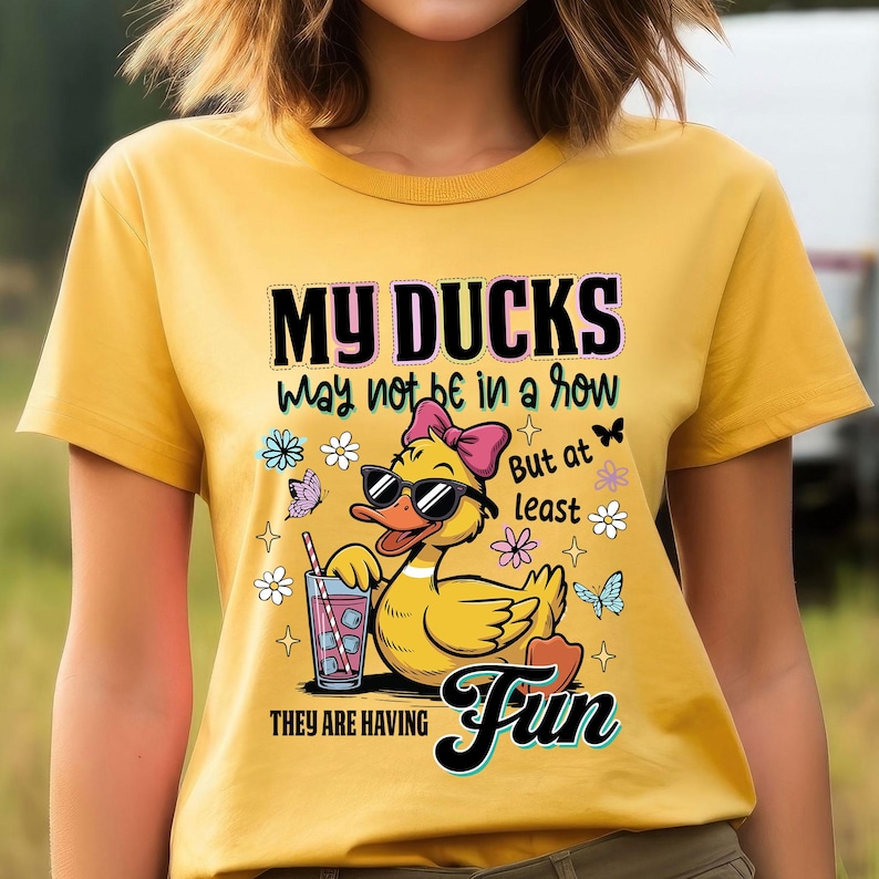 Funny Duck T-shirt PNG | Summer Sunglasses, Bow (digital Download) - Etsy