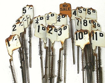 Cash Register Flag Table Numbers Wedding Restaurant Seating Vintage ...