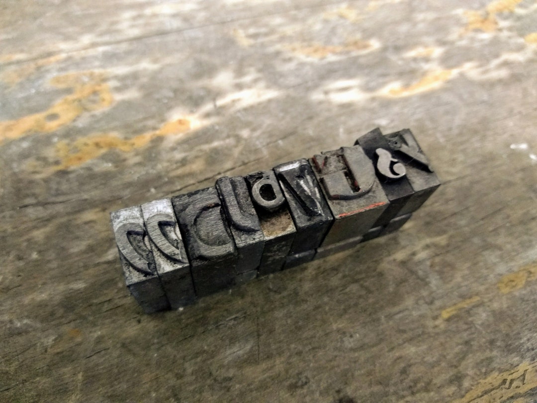 Antique Letterpress Letter Blocks Vintage Printer Block Letters Numbers ...