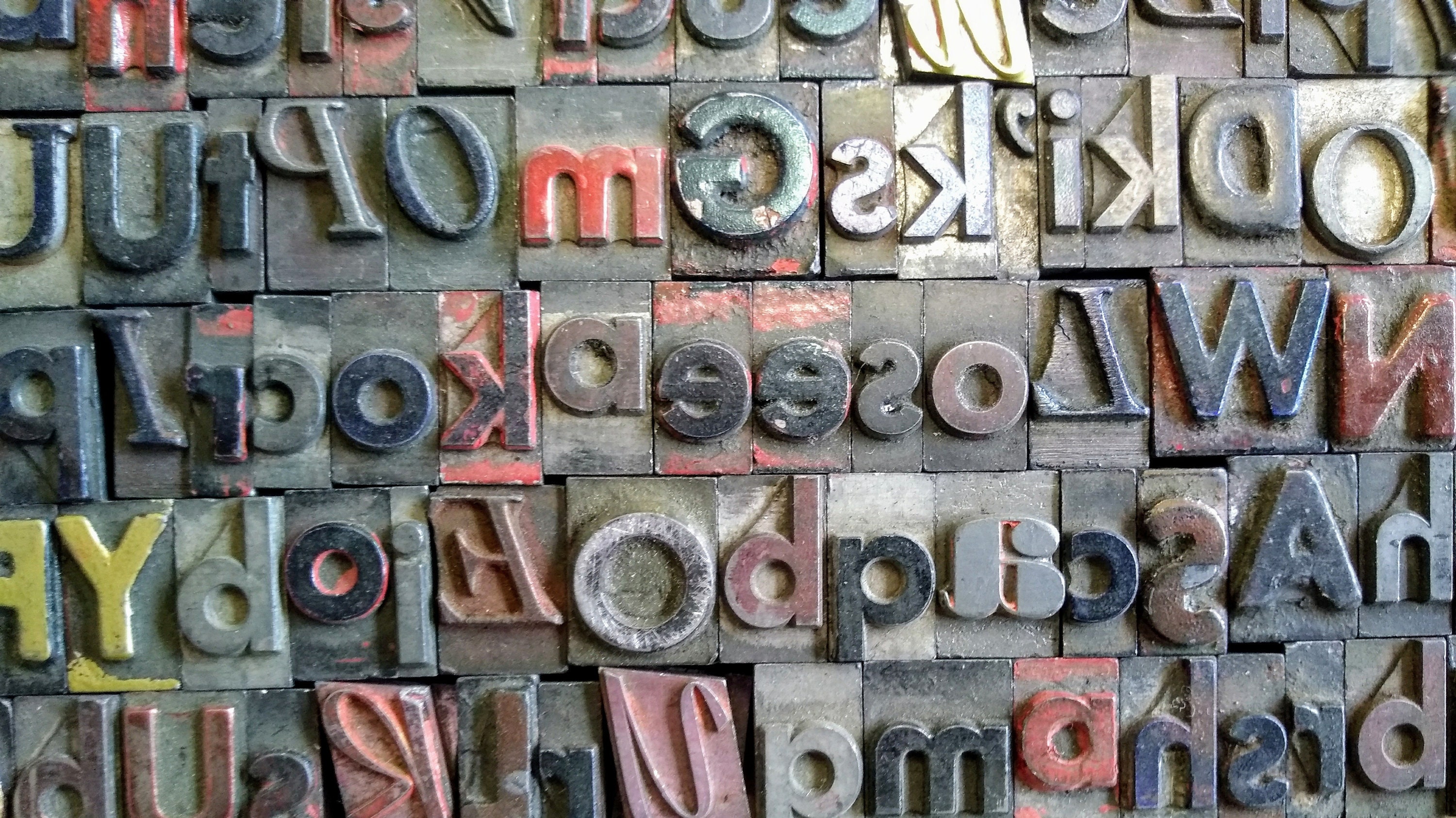 Printing Press Letter Blocks