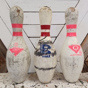 Old Bowling Pin Vintage Bowling Pin Mantle Decor Game - Etsy