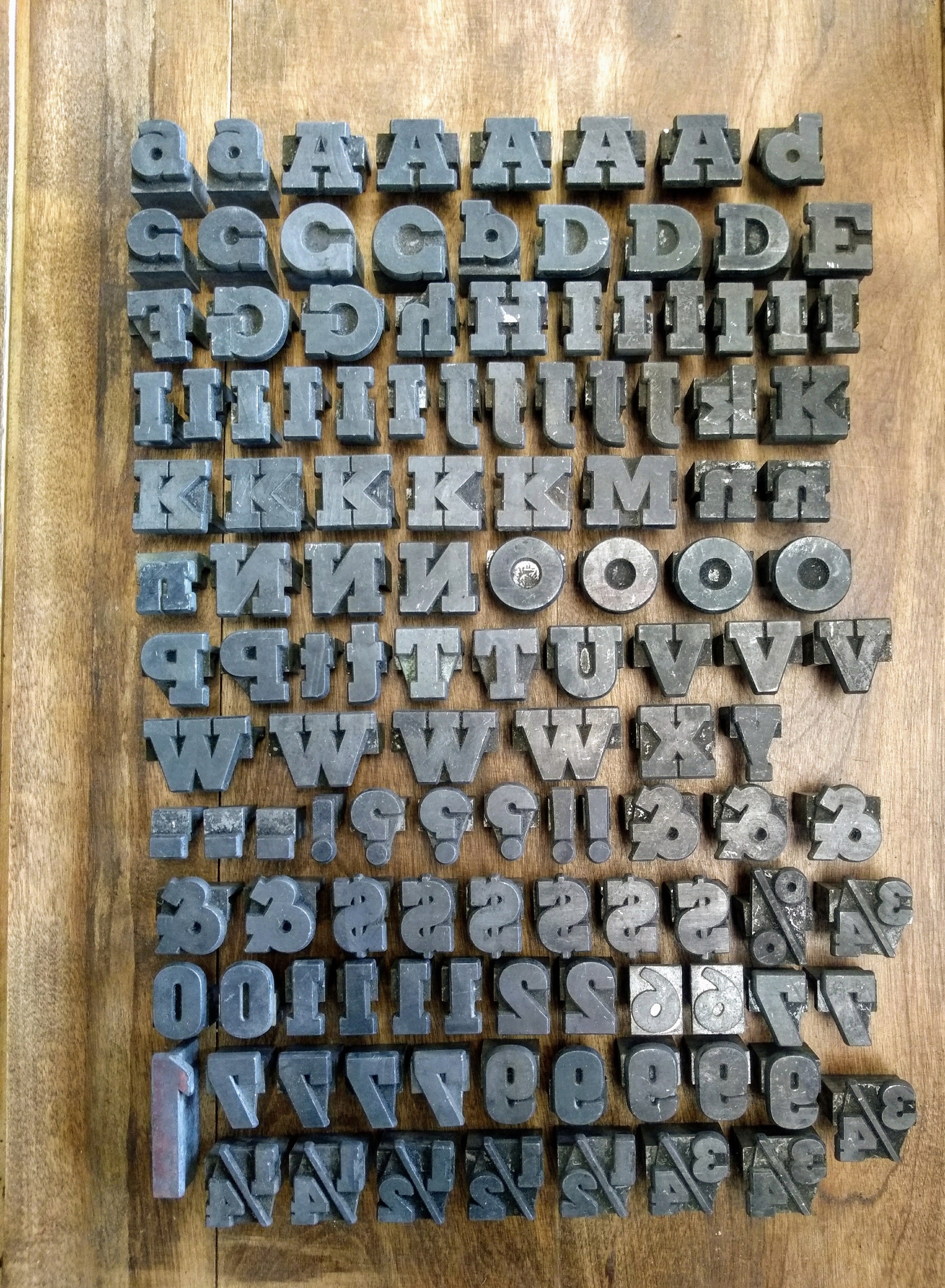 Printing Press Letter Blocks