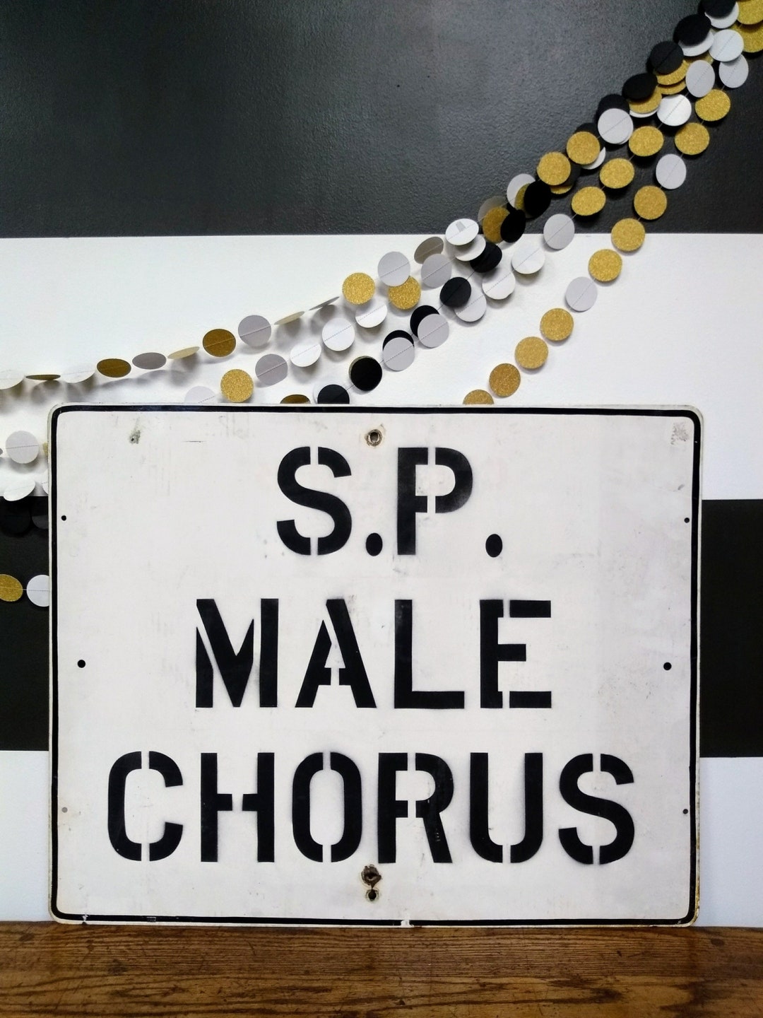 Male Chorus Sign Wall Decor Vintage Black and White S.P. - Etsy