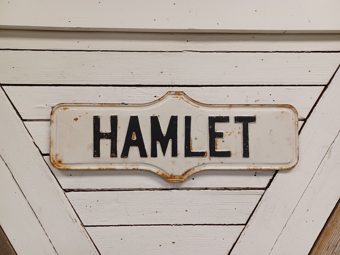 Hamlet Shakespeare Play Theater Gift Photo Prop Vintage Street Sign ...