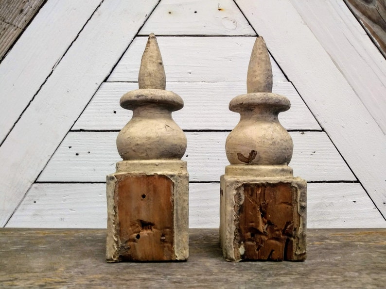 Antique 8 Wood Post Finial Architectural Salvage | Etsy
