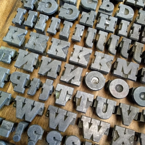 Antique Letterpress Letter Blocks Vintage Printer Block - Etsy