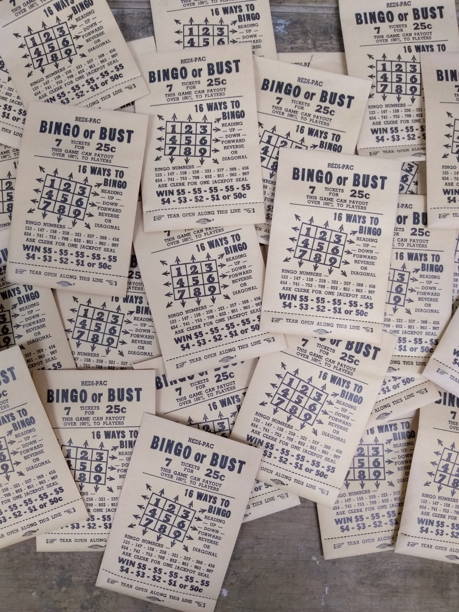 Lot of Bingo or Bust Sealed Game Packs Bingo Games Lottery - Etsy