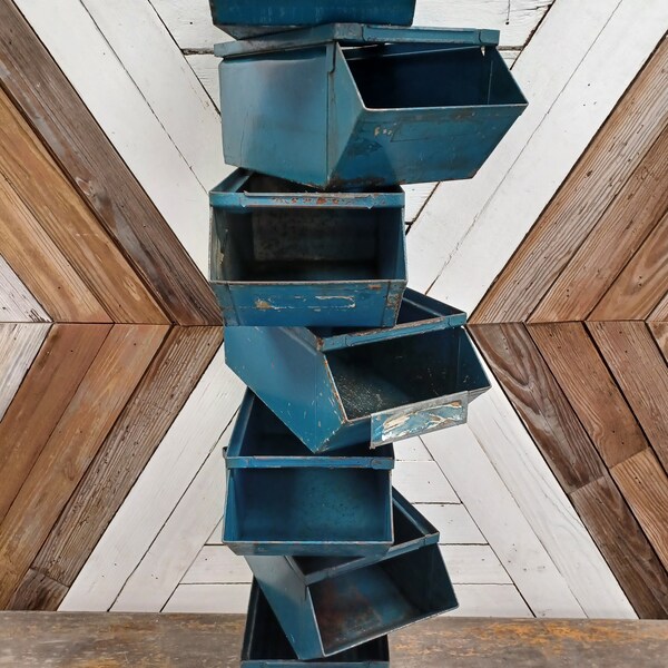 Metal Storage Bin - Etsy