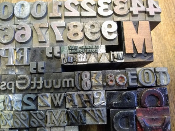 Printing Press Letter Blocks