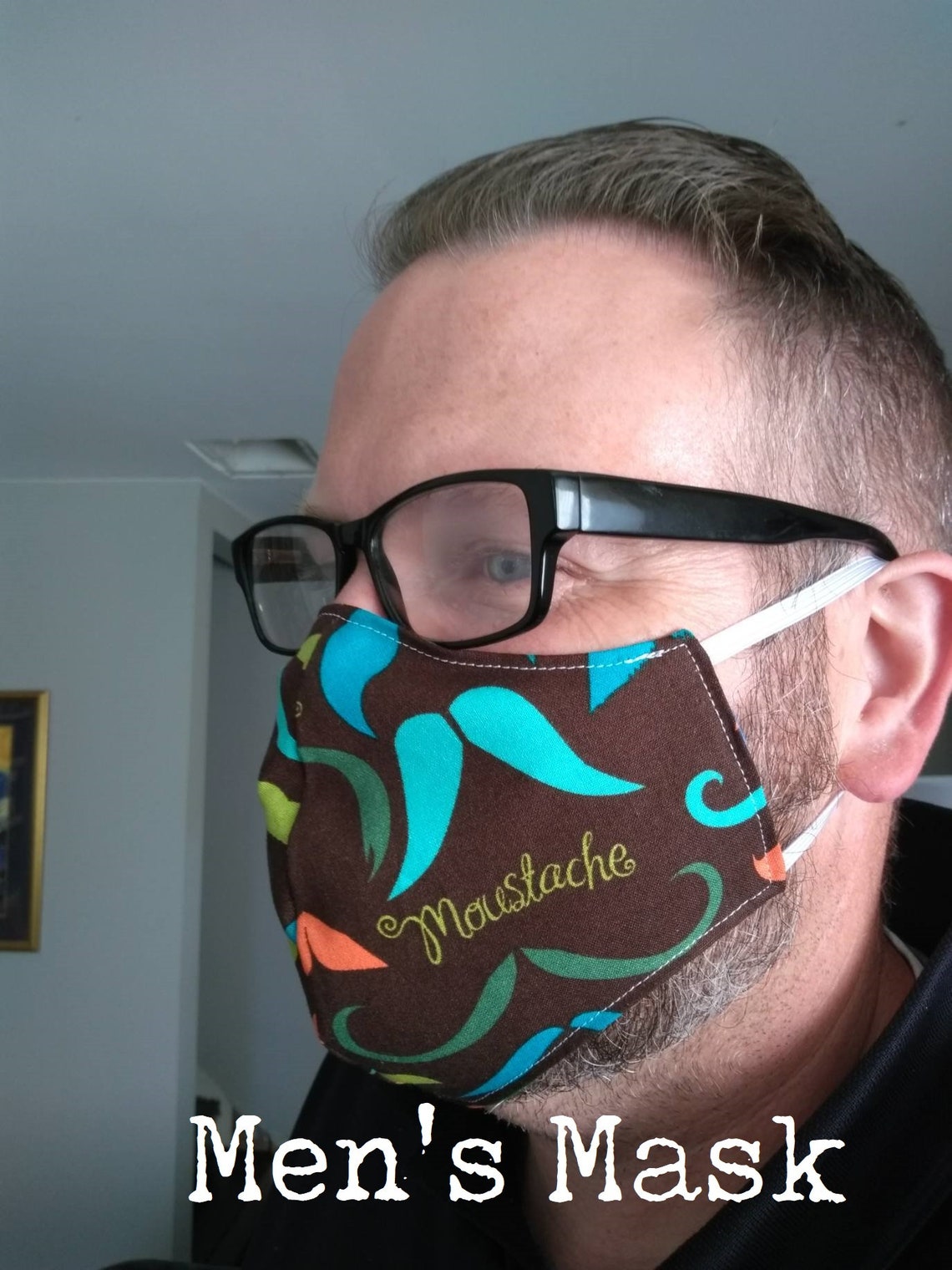 Reversible Cotton Face Masks Face Covering Men's - Etsy