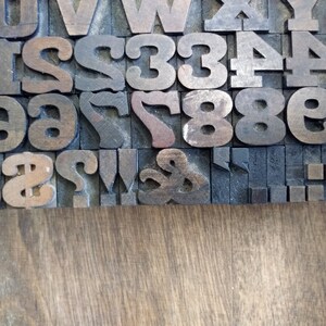 Antique Letterpress Letter Blocks Vintage Printer Block Letters Numbers ...