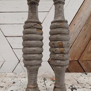 Spindle Decorative Gray Wooden Spindle Architectural Salvage Tablescape ...