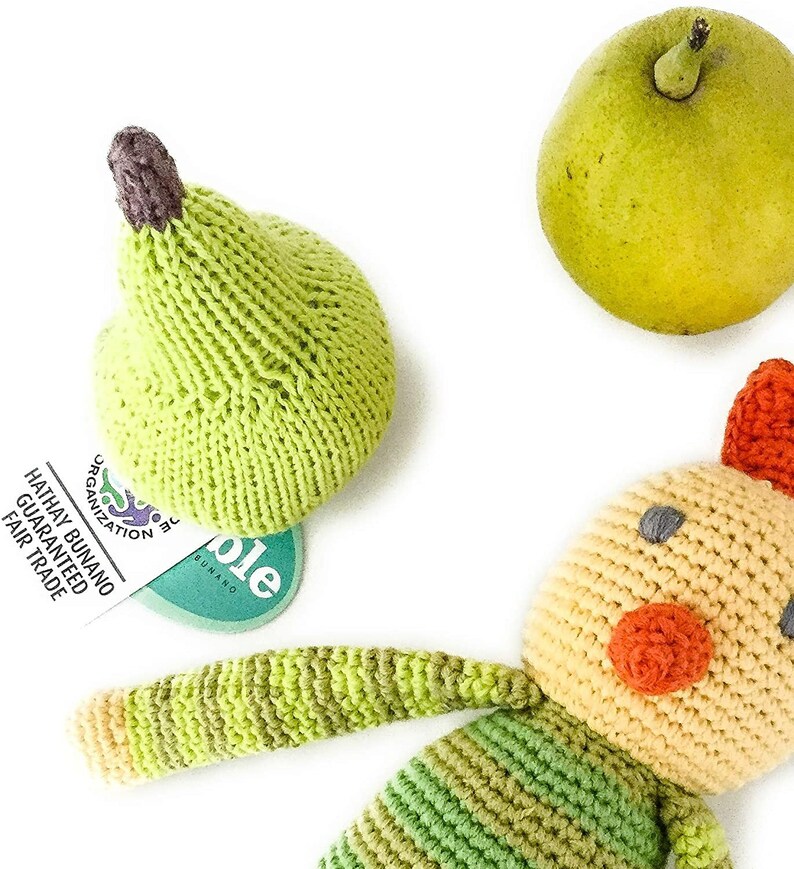 Montessori Pear Toy Handmade Kids Play Food Fruit Pebble | Etsy