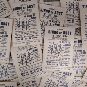 Lot of Bingo or Bust Sealed Game Packs Bingo Games Lottery Vintage ...