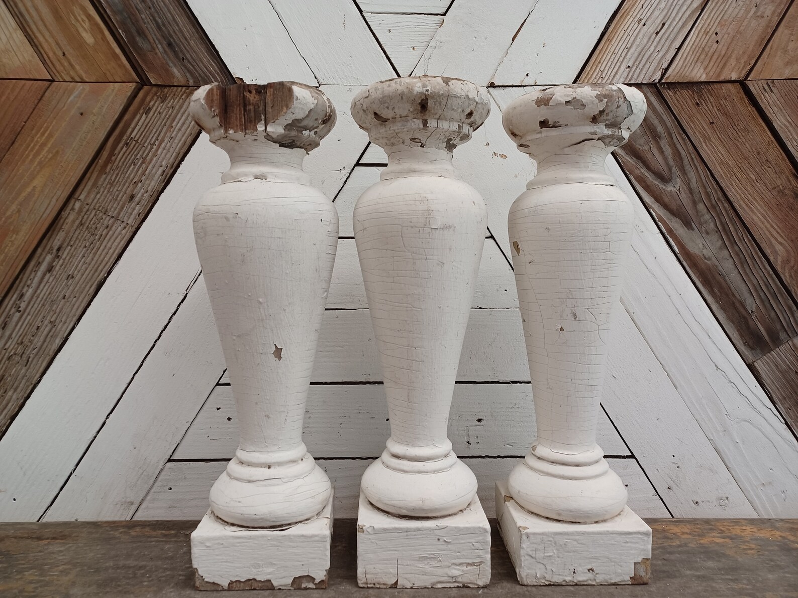 White Baluster Vintage Wooden Baluster Lamp Base Candle - Etsy