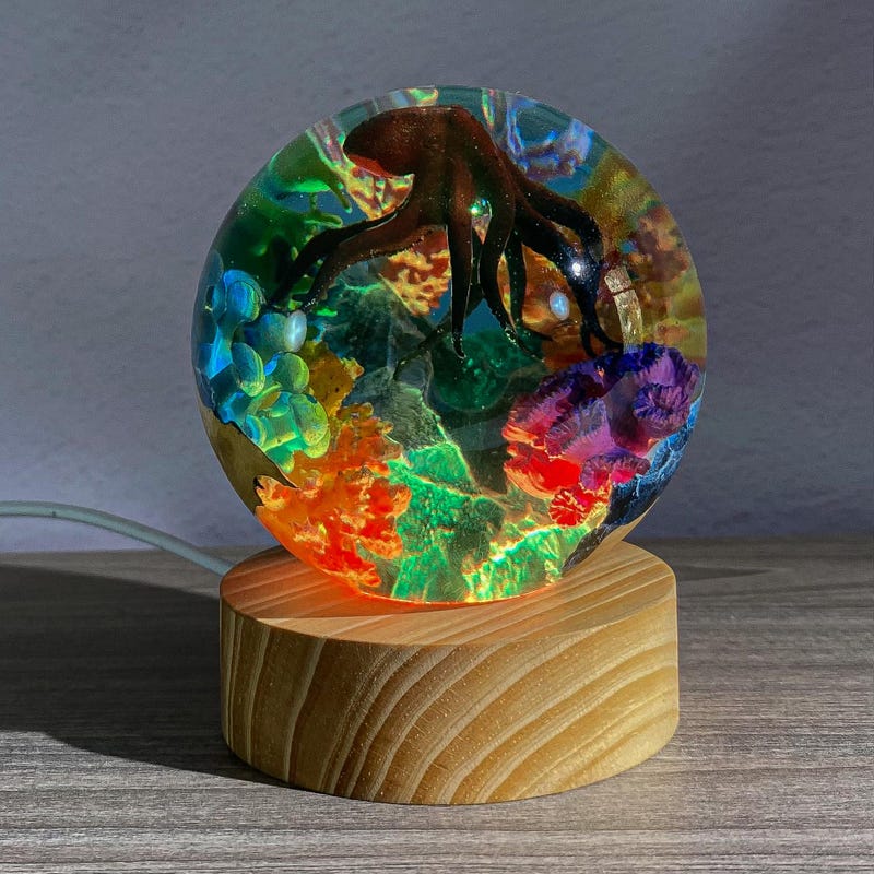 Epoxy Resin Lamp - Etsy