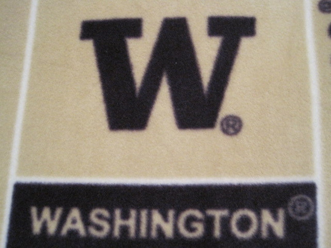 Washington State Football Dawgs Logos With Beige Double Layer Blanket ...