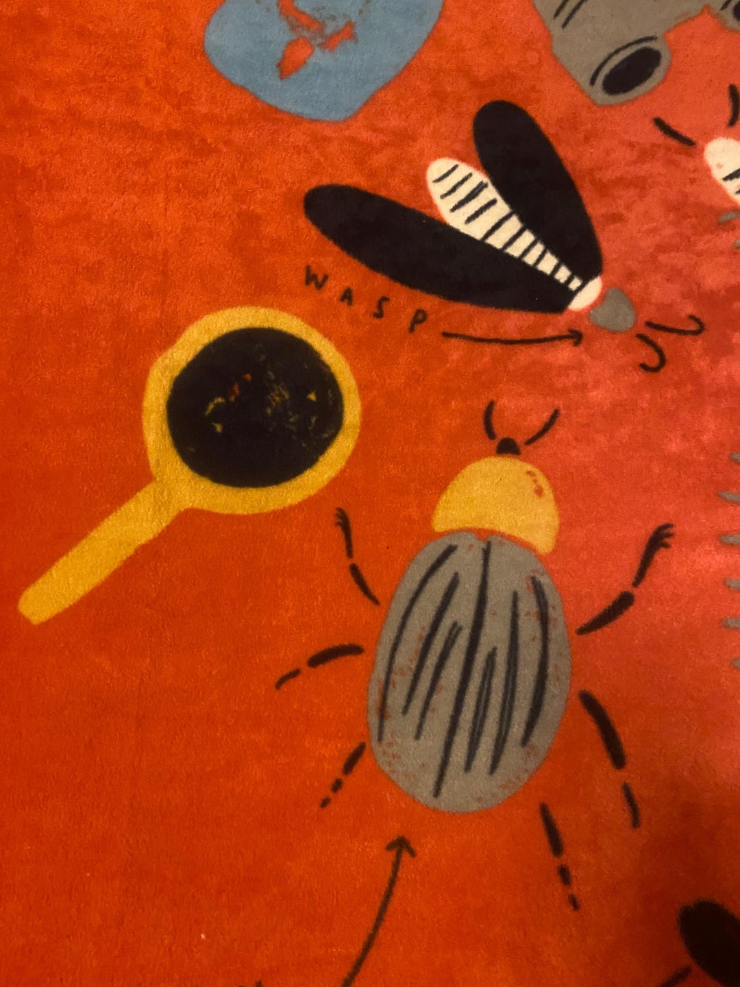 Insects in Beautiful Colors and Patterns With Gold 2 Layer Fleece ...