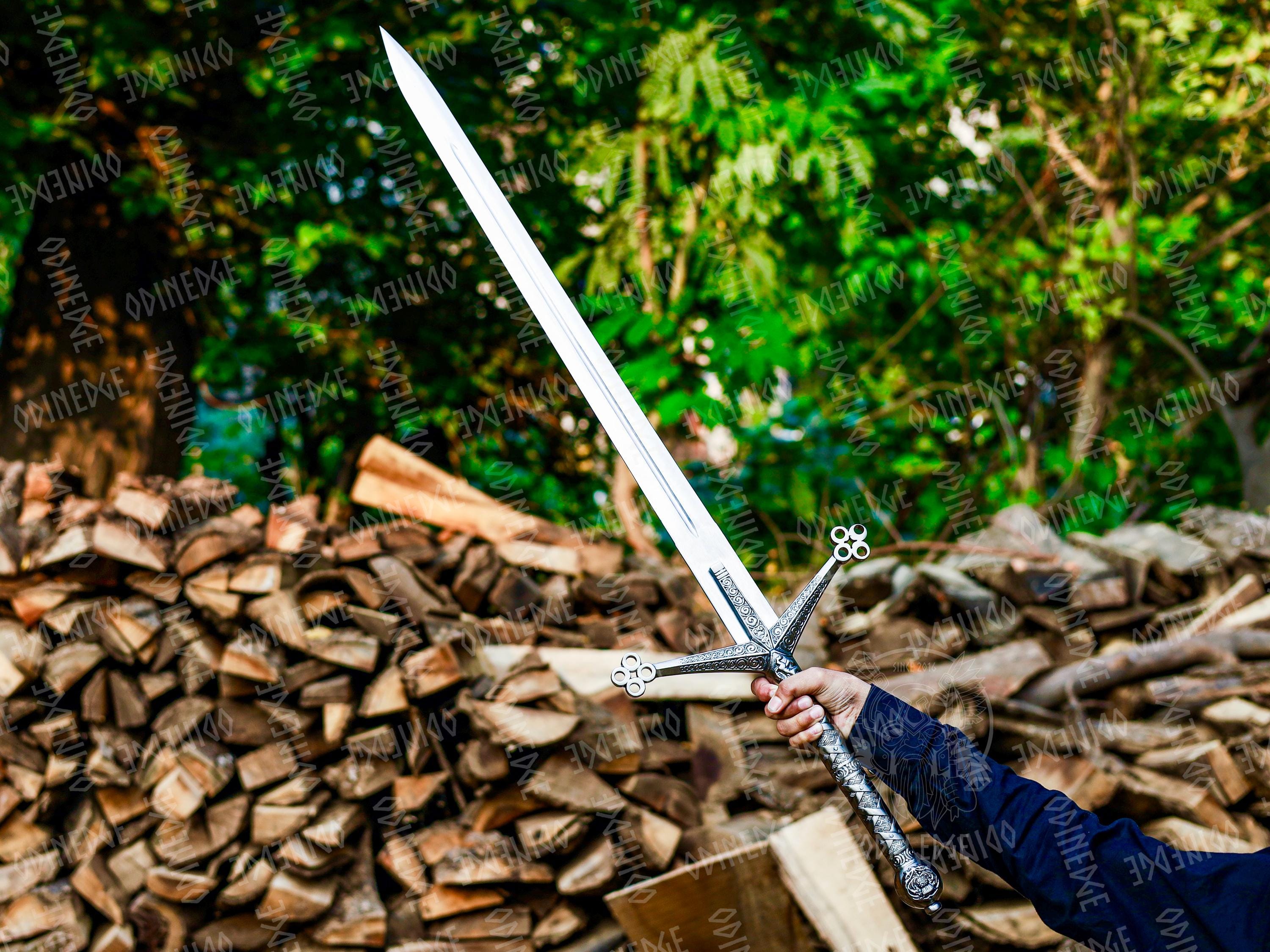 Handmade Scottish Claymore Sword J2 Steel Highland Claymore Black ...
