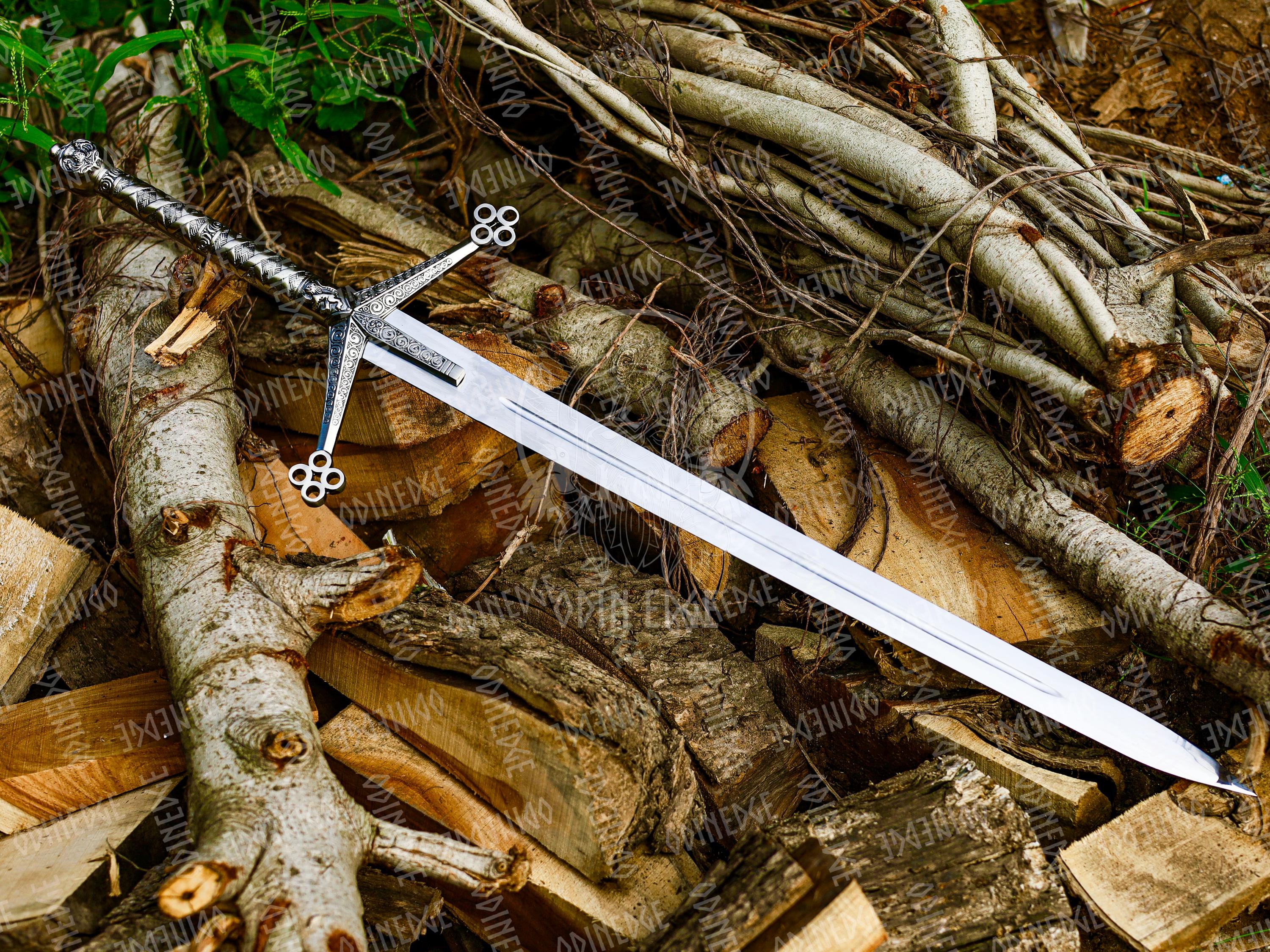 Handmade Scottish Claymore Sword J2 Steel Highland Claymore Black ...