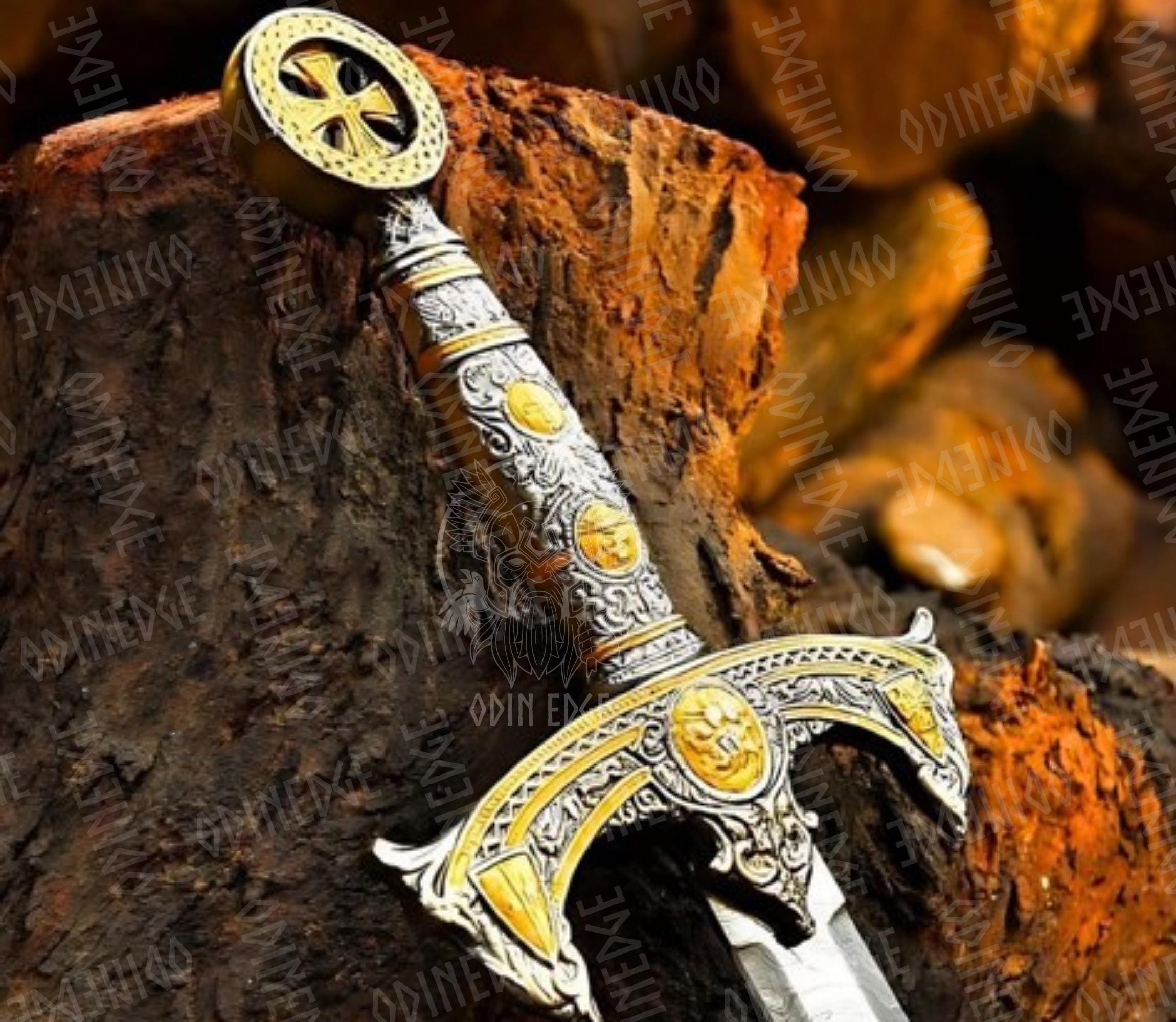 Real Damascus Steel Sword, Viking Swords, Fantasy Swords, Full Tang ...