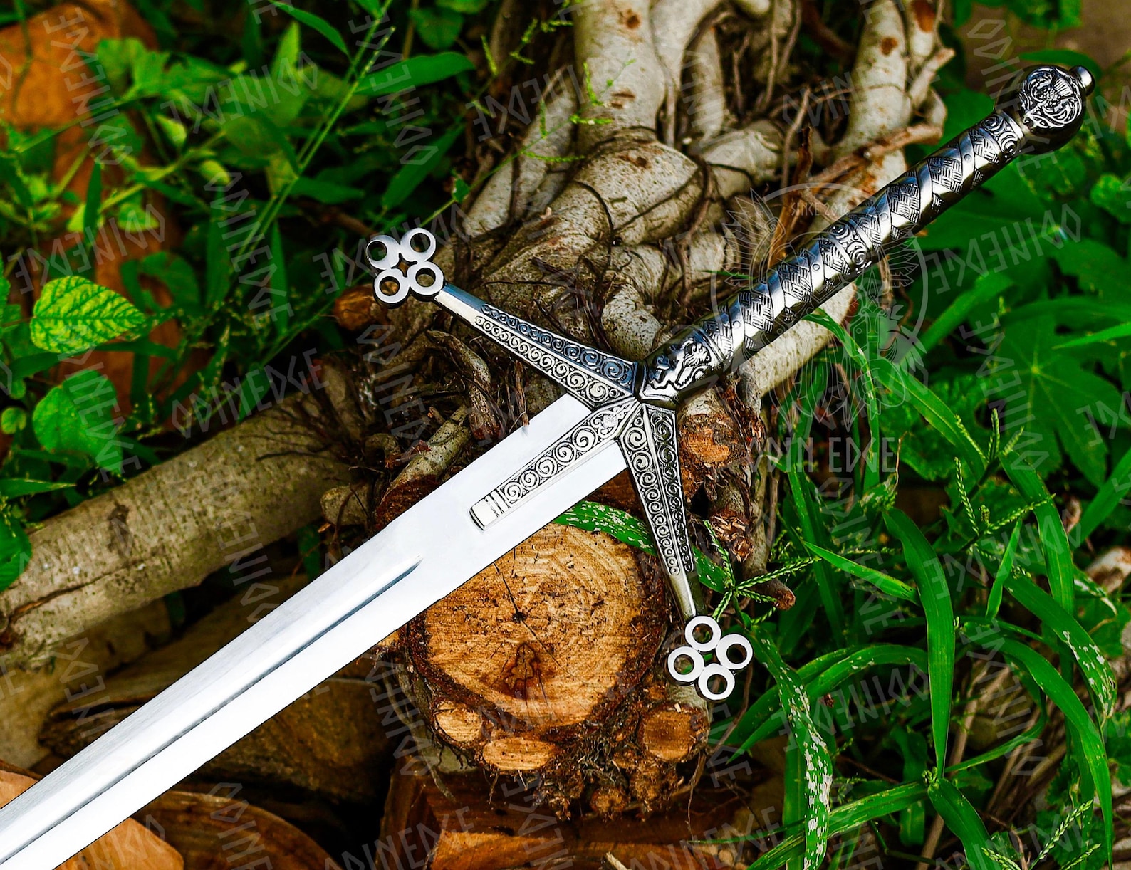 Handmade Scottish Claymore Sword J2 Steel Highland Claymore Black ...