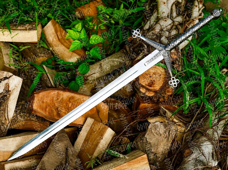 Handmade Scottish Claymore Sword J2 Steel Highland Claymore Black ...