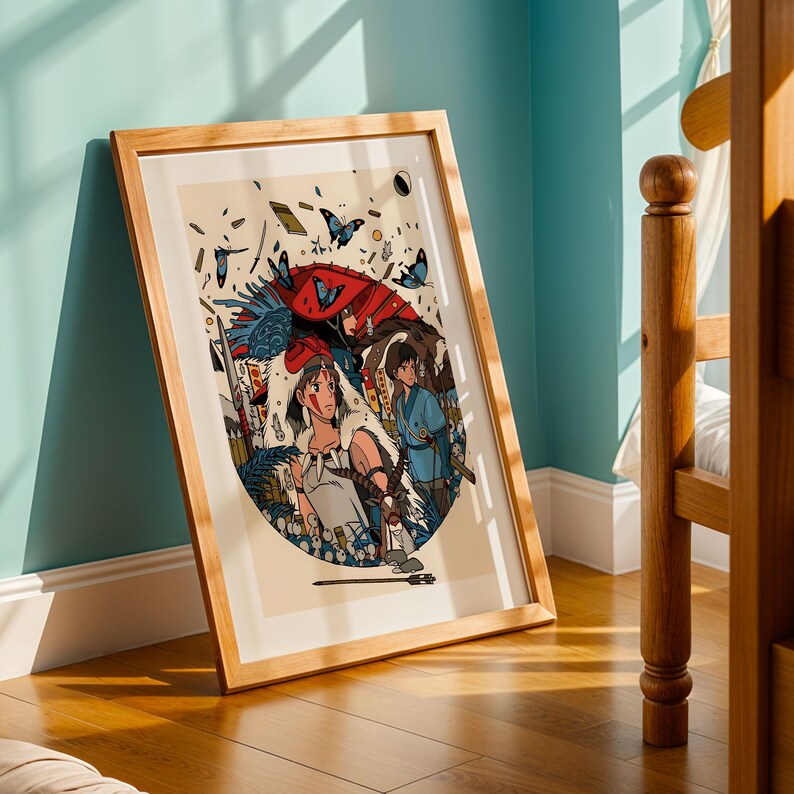 Princess Mononoke (1997), Studio Ghibli Ukiyo-e Poster, Anime Art ...