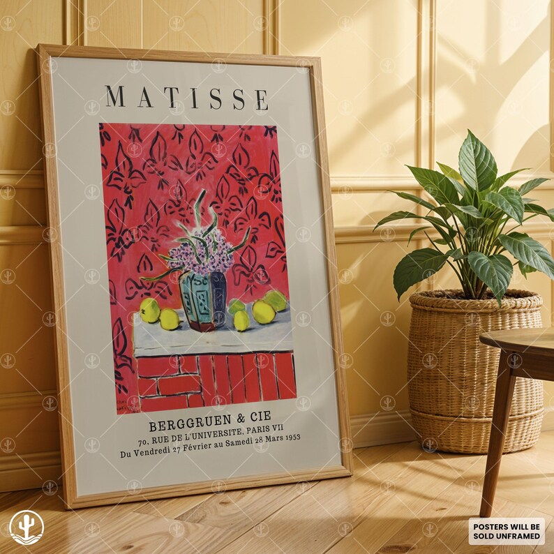 Henri Matisse Poster, Matisse Poster, Matisse Wall Art, Painting ...
