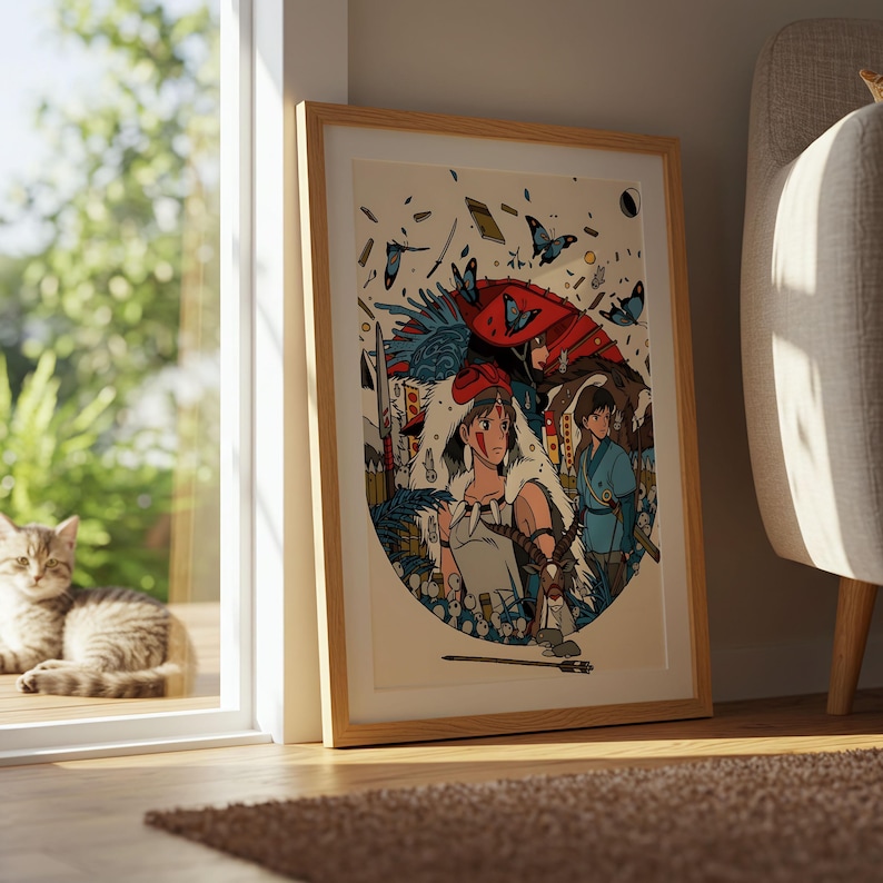 Princess Mononoke (1997), Studio Ghibli Ukiyo-e Poster, Anime Art ...