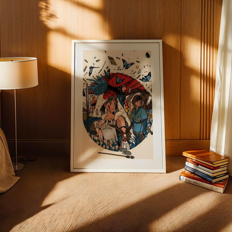 Princess Mononoke (1997), Studio Ghibli Ukiyo-e Poster, Anime Art ...