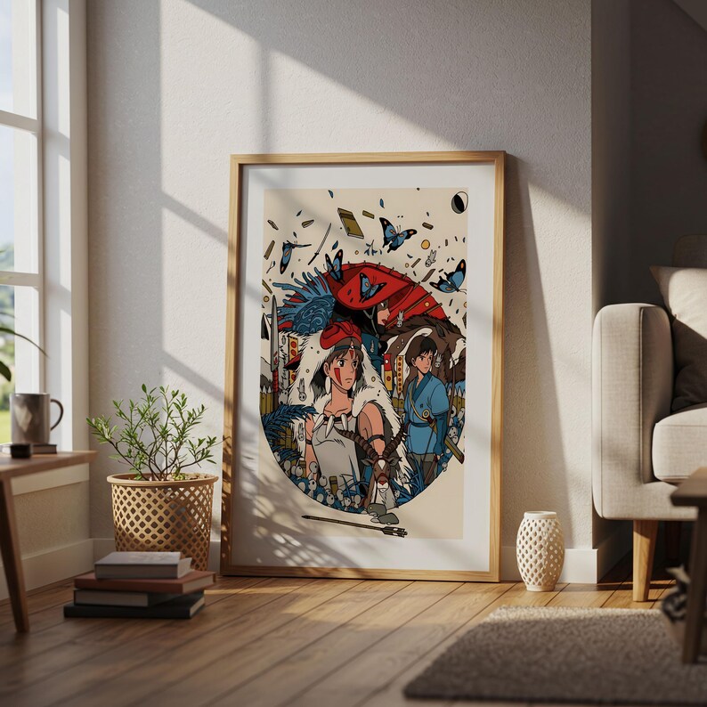 Princess Mononoke (1997), Studio Ghibli Ukiyo-e Poster, Anime Art ...
