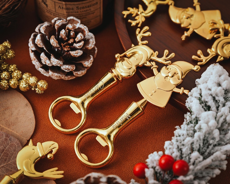 Custom Engraved Christmas Bottle Opener - Perfect Holiday Party Favor ...