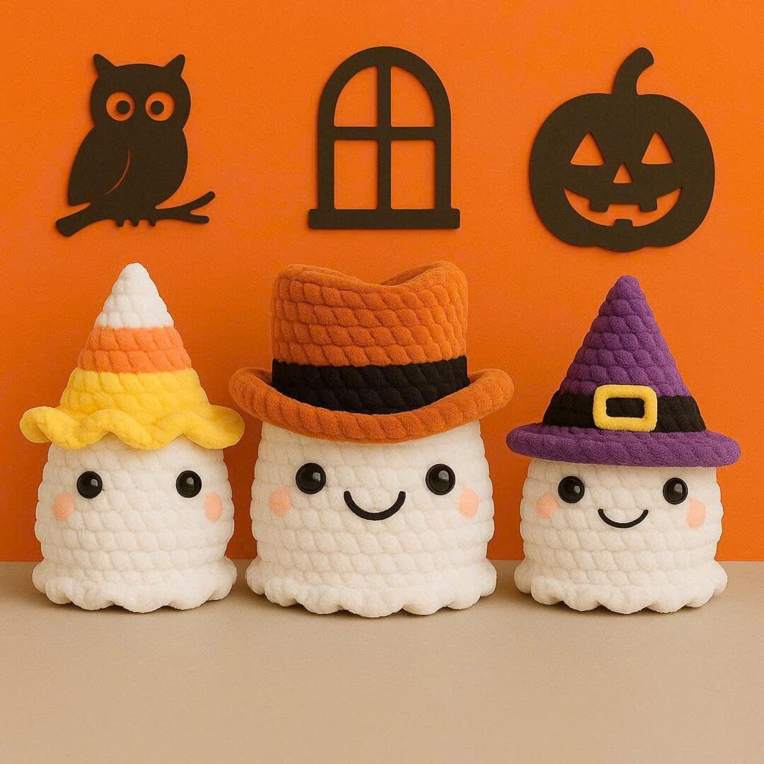 Halloween Crochet Ghost Pattern PDF – Amigurumi Ghost Trio With ...