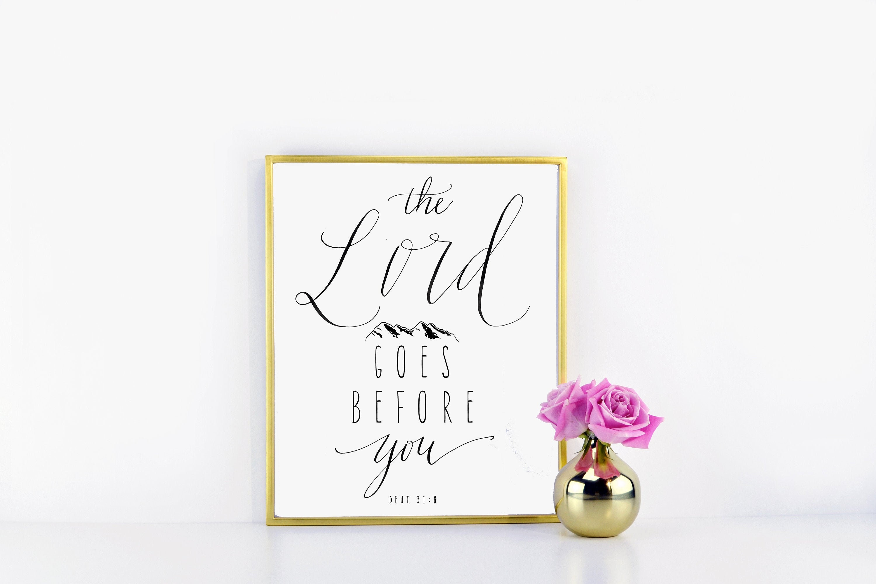 The Lord Goes Before You Deuteronomy 31:8 / Cancer | Etsy