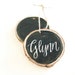 Wood Slice Custom Name Ornament / Handwritten Name Ornament / - Etsy