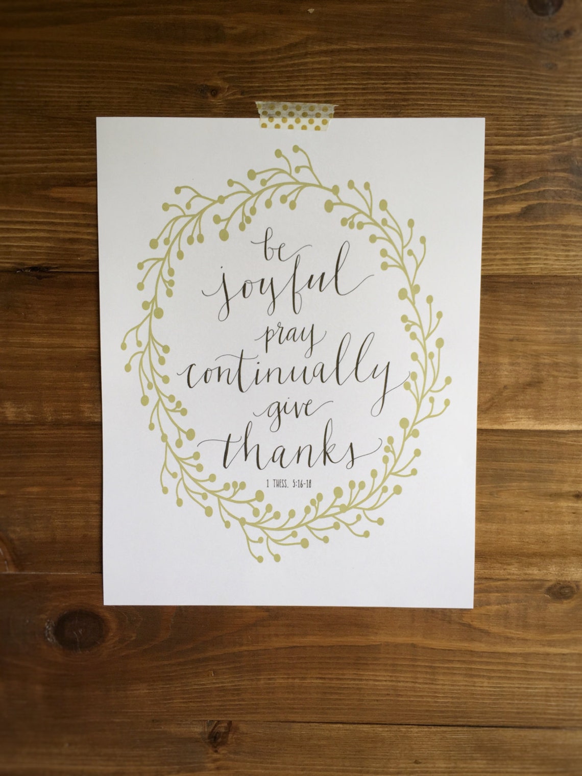 Pray Continually 1 Thessalonians 5:16-18 Written Calligraphy | Etsy
