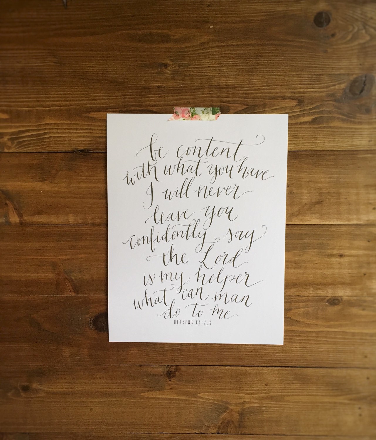 Be Content / Scripture Printable / Contentment Print / Hebrews | Etsy