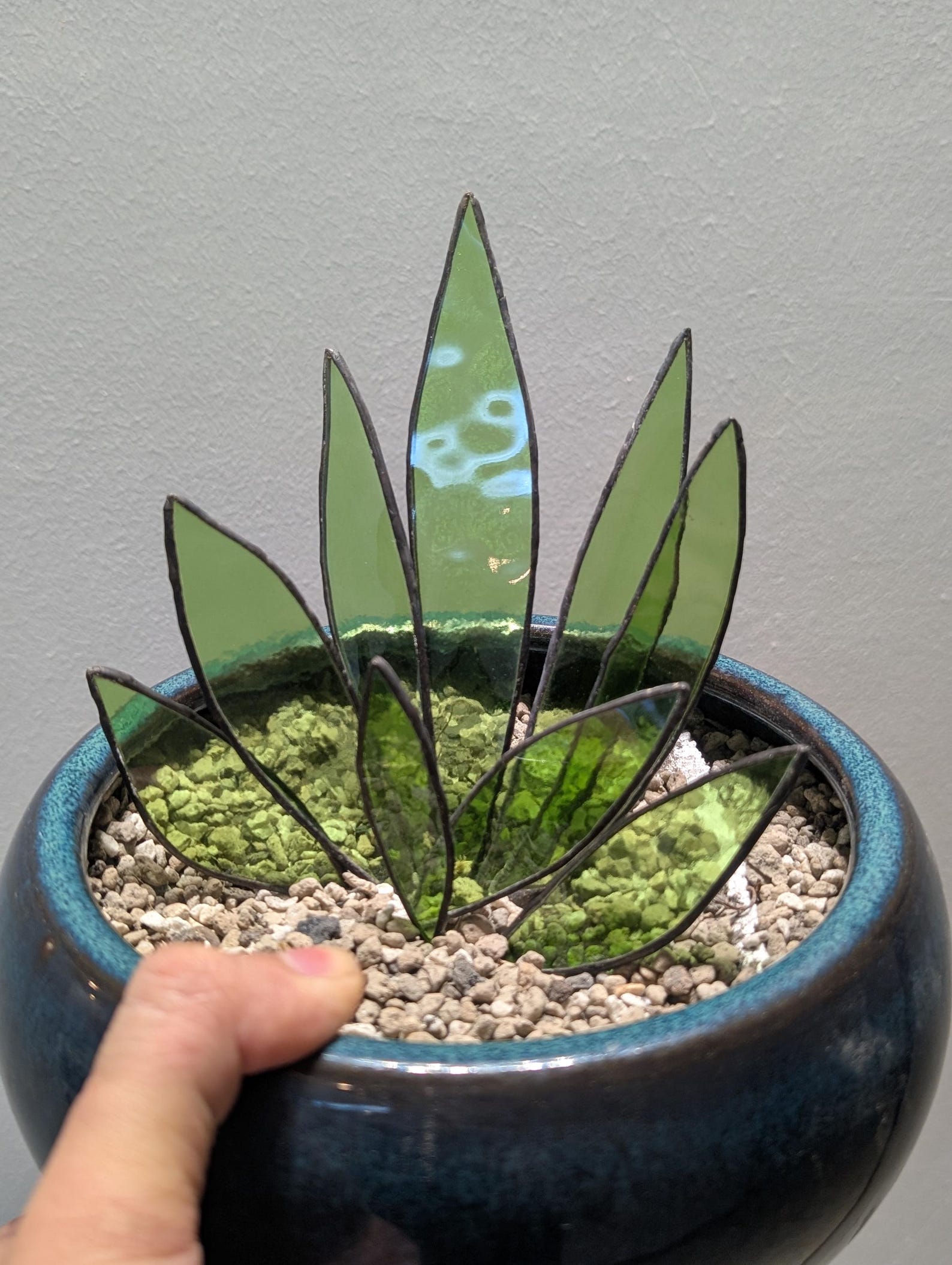 Stained Glass Agave Plant Suncatcher: Handmade Table Decor - Etsy