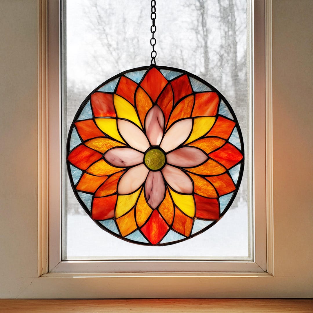 Digital PSC5 Stained Glass Daisy Marigolds Pattern Flower Pattern for ...