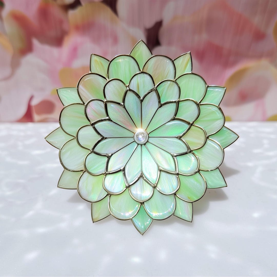 Stained Glass Flower Digital Pattern: 12-petal Layered Mandala (SVG ...