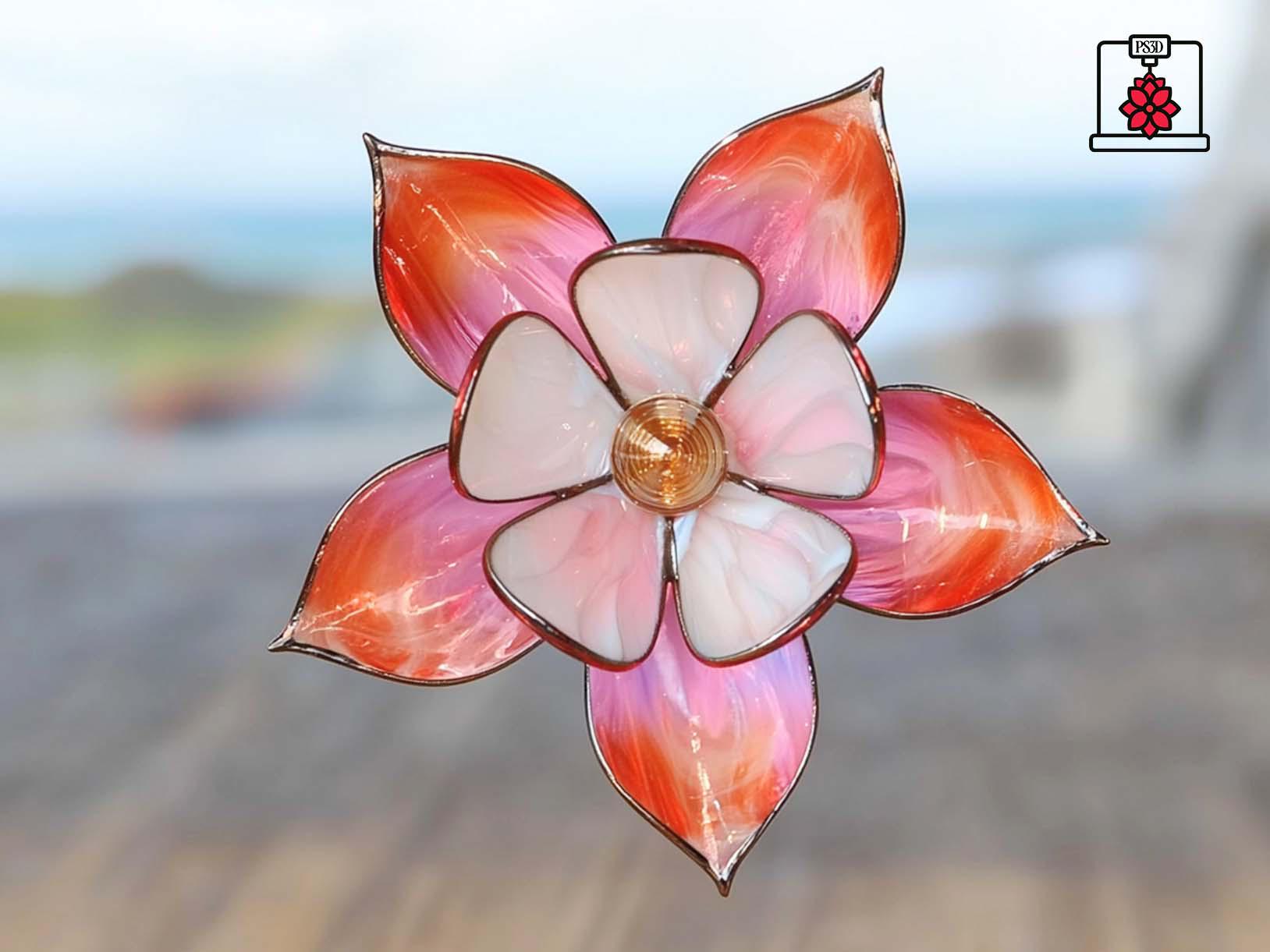Stained Glass Flower Pattern: 5 Petal Mandala Design (SVG & PDF Digital ...