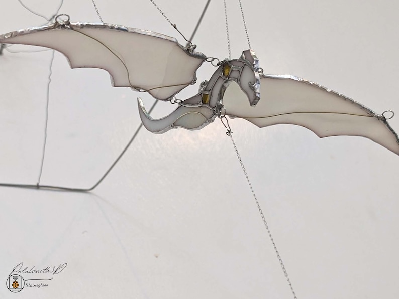 3D Stained Glass Dragon Pattern: Articulated Wings, Fantasy DIY (PDF ...