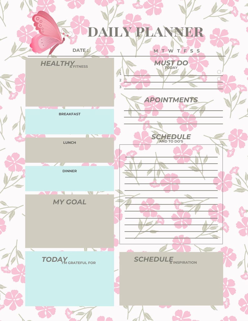 Daily, Weekly, Monthly Planner - Etsy