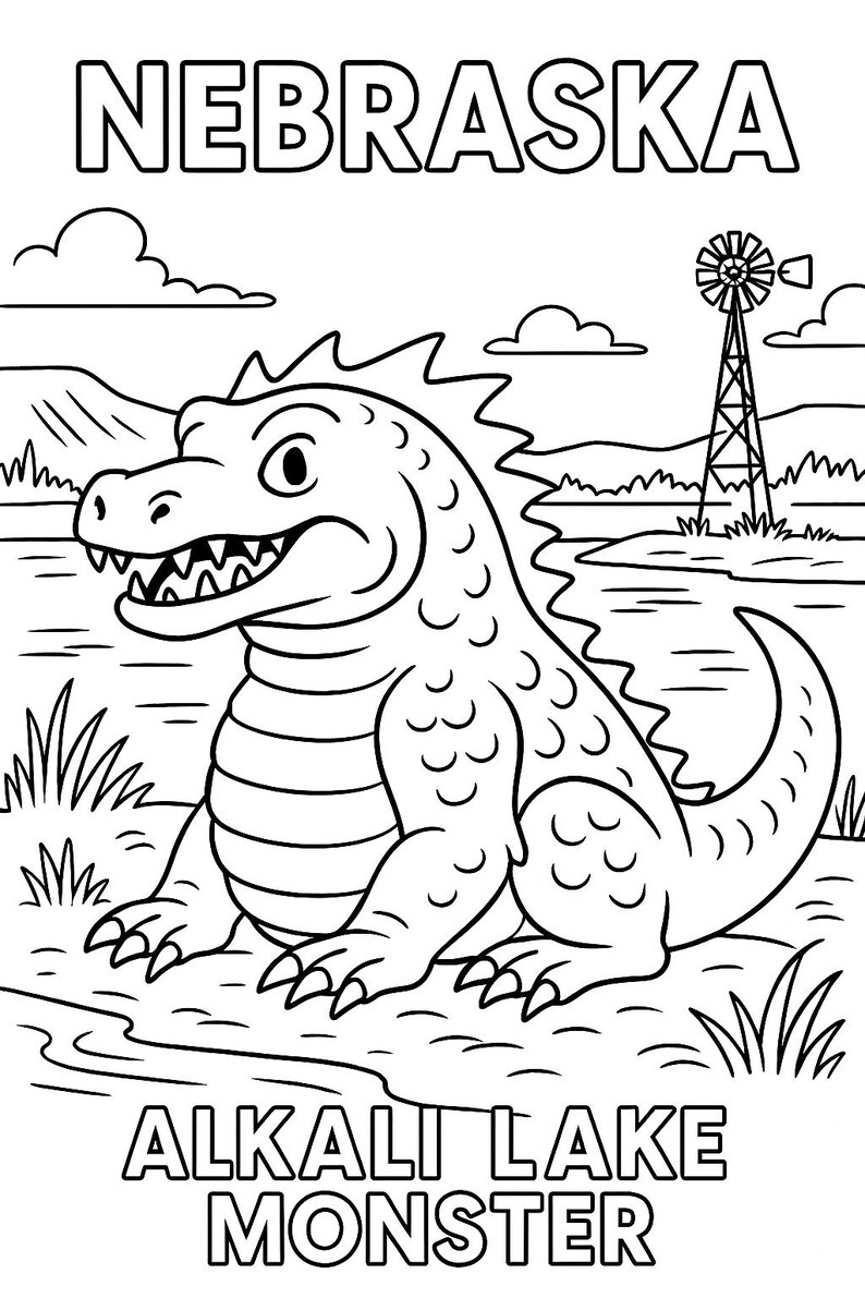 Cryptid Coloring Pages - Usa's Myths/folklore - Etsy