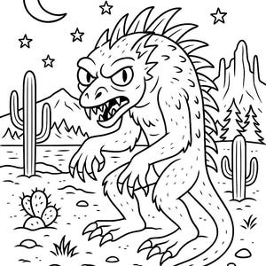 Cryptid Coloring Pages - Usa's Myths/folklore - Etsy